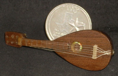 Dollhouse Miniature Mexican Wooden Mandolin 1:12 Musical Instrument #WI ...