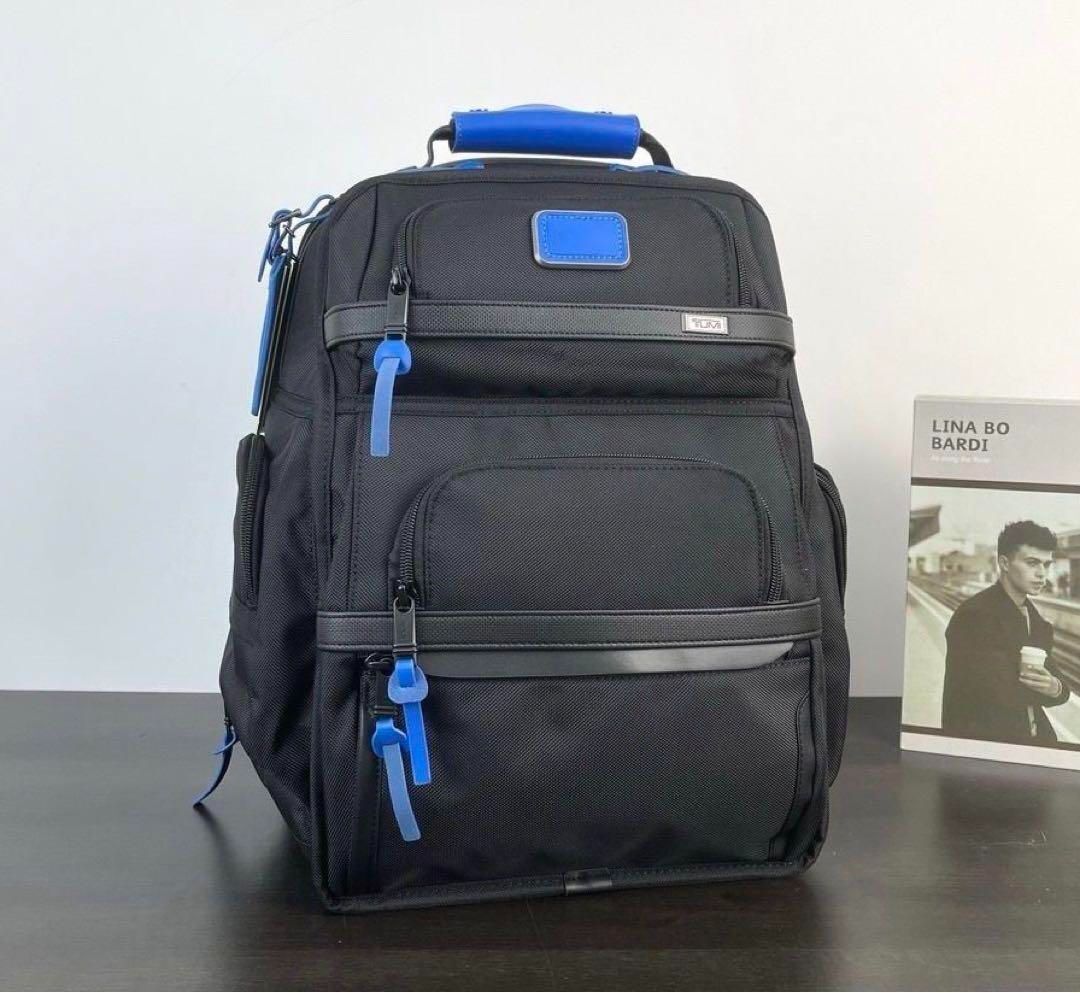 NEW TUMI ALPHA3 Brief Pack 2603578 Blue Black Men's Backpack NEW TUMI ALPHA3 Brief Pack 2603578 Blue Black Men's Backpack