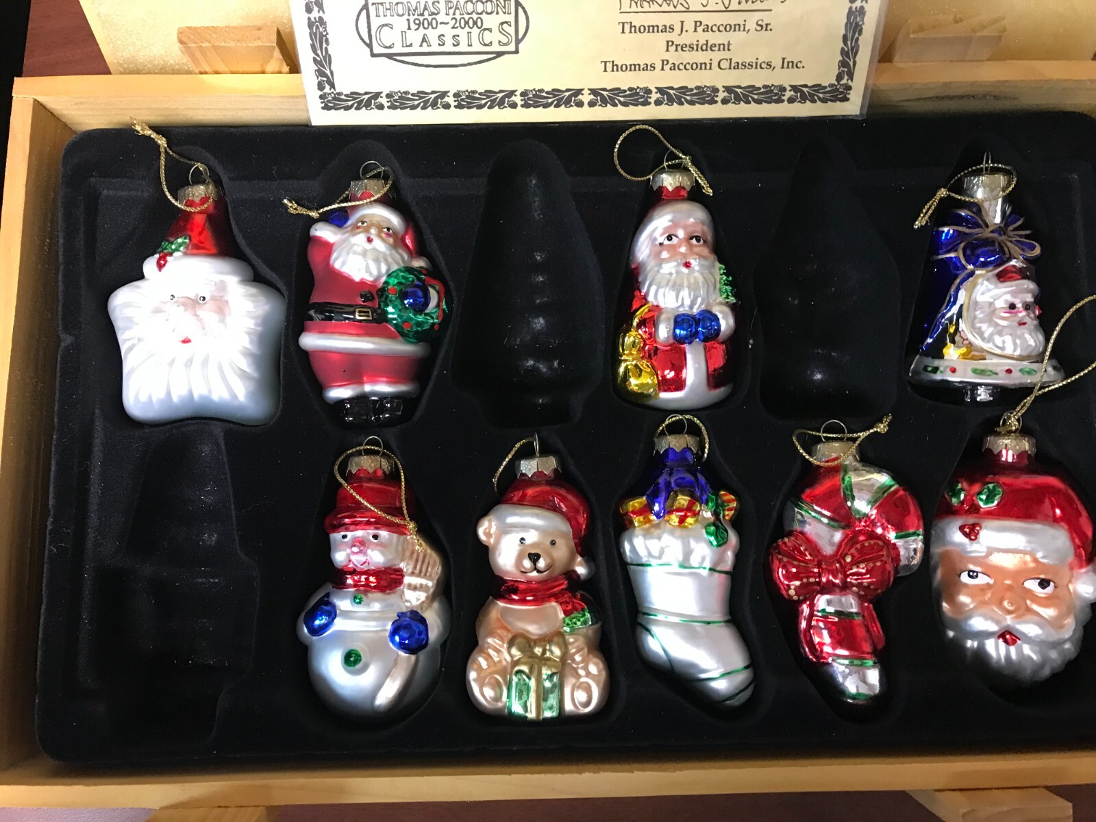 Christmas Ornament Set of 9 THOMAS PACCONI Blown Glass Museum’s Series ...