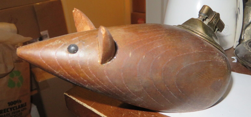 large figural Vintage figural wood mouse rat lighter | eBay