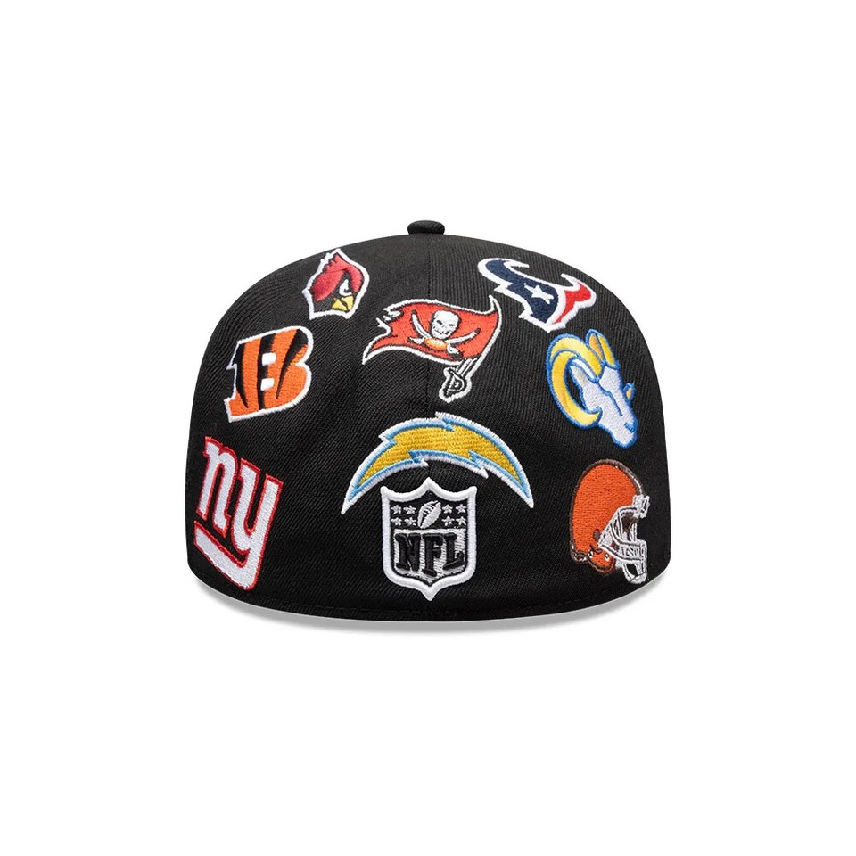 Men's NFL All-Team side patch Black 59FIFTY multi-color fitted hat | eBay