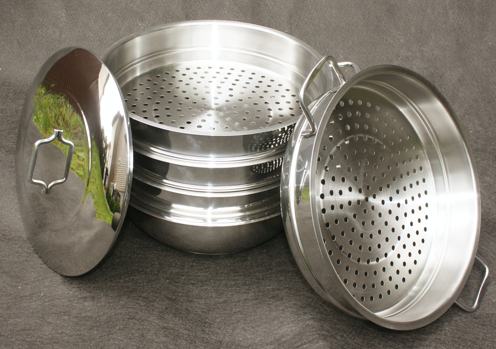 Dumpling Steamer Stainless Steel 6pc Oriental Uzbek Mantovarka ...