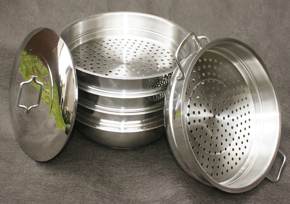 Dumpling Steamer Stainless Steel 6pc Oriental Uzbek Mantovarka ...