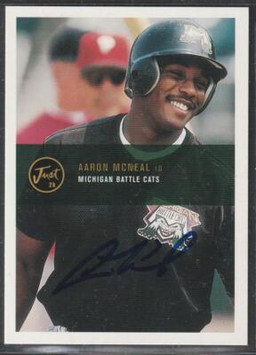 382, Original Autograph, Aaron McNeal; Michigan Battle Cats, 2000 Just ...