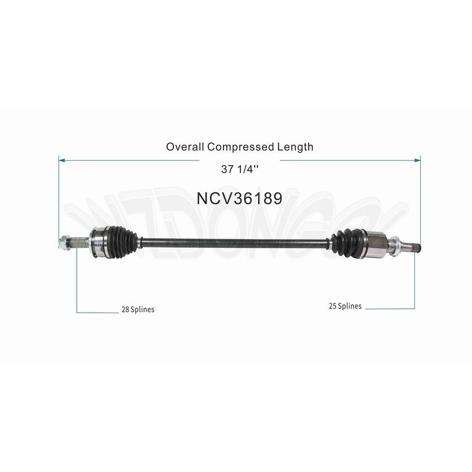 Front Right RH CV Axle Joint Assembly For Honda Civic Sport 2.0L CVT ...