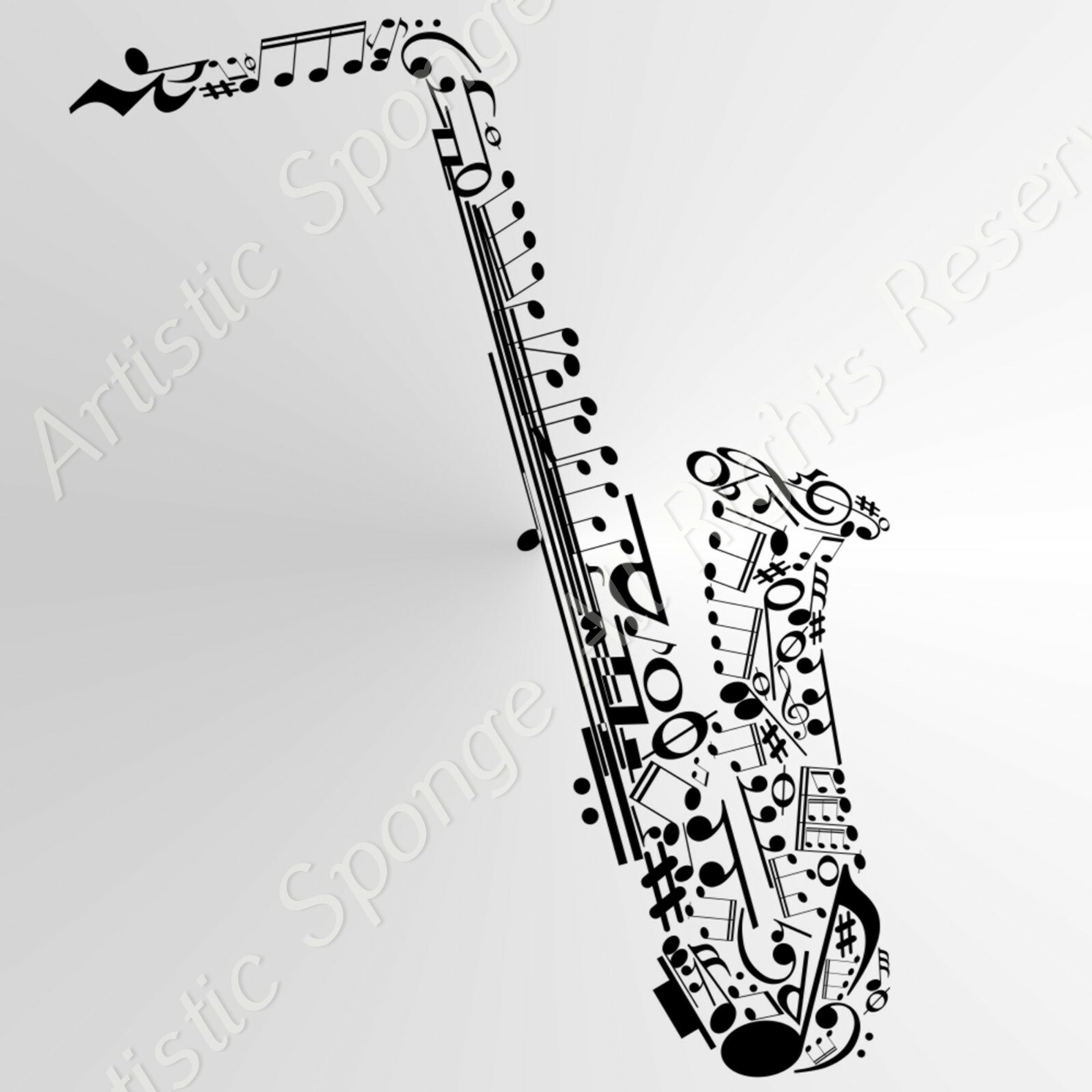 Saxophone Stencil