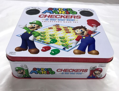 Super Mario Checkers & Tic Tac Toe Combo in Tin 2011 Date Nintendo for ...
