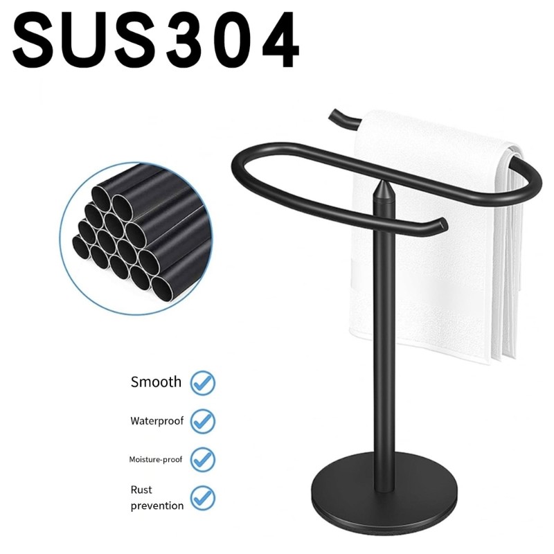 Stainless Steels Towel Stand S Shaped Bath Towel Rack Elegant Watch ...