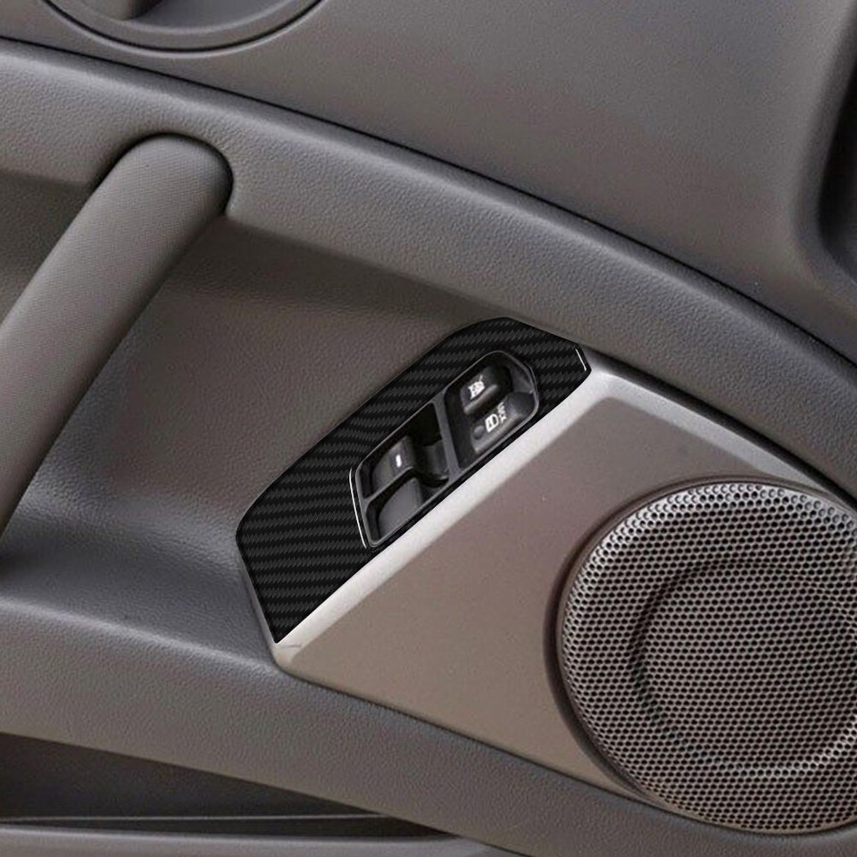 2X Carbon Fiber Front Window Lift Frame Trim For Mitsubishi Eclipse ...