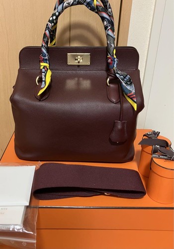 Hermes Toolbox 26 Bordeaux Gold Hardware Authentic | eBay