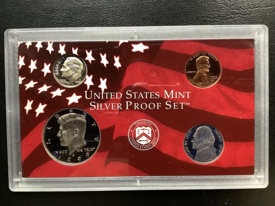 1999 -S SILVER US MINT PROOF SET 9 COINS | eBay