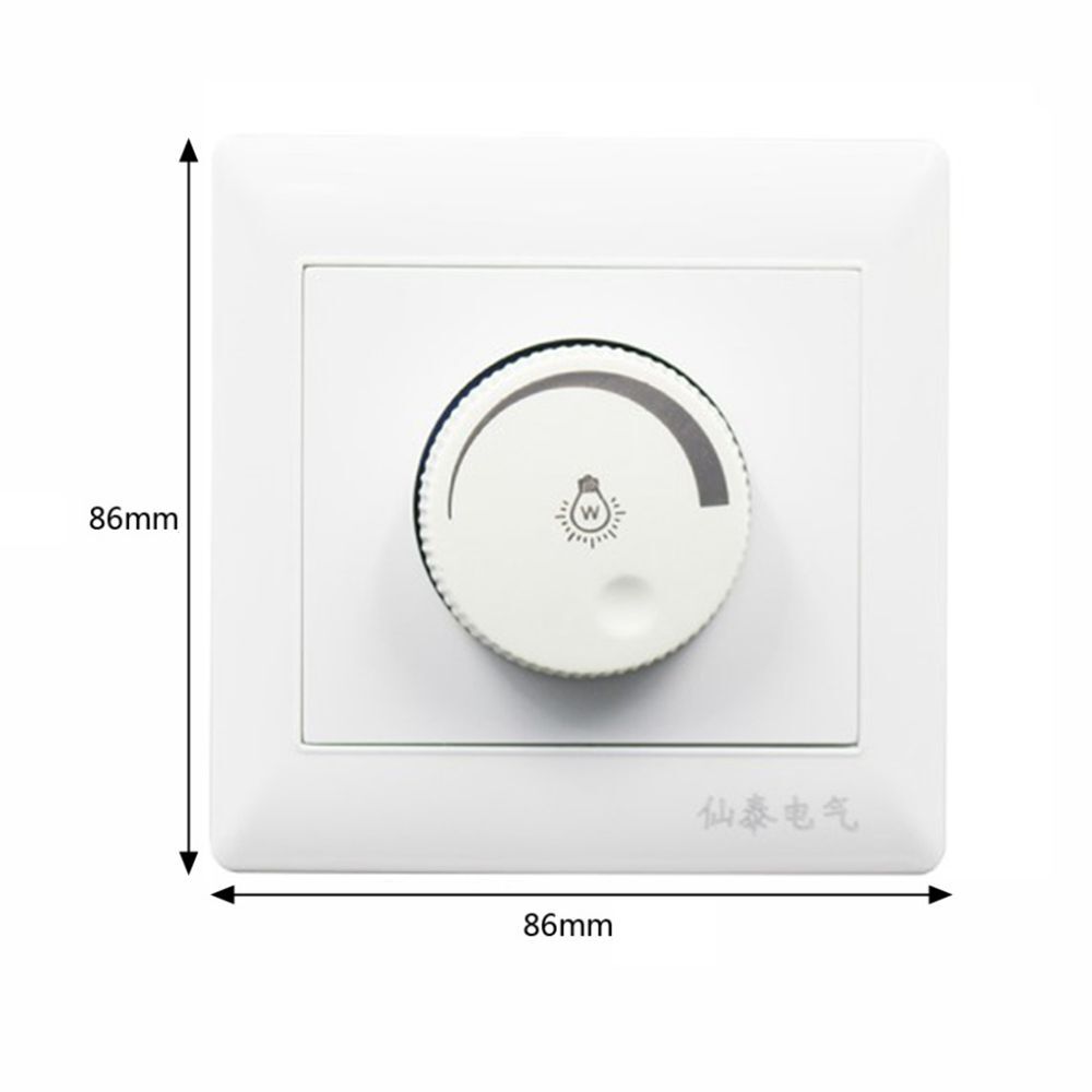 86*86mm 220V 10A Brightness Controller Dimmer Switch Light Switch Lamp ...