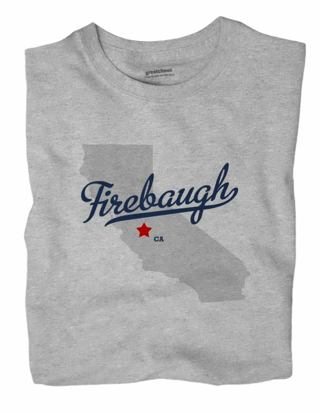 Firebaugh California CA Calif T-Shirt MAP | eBay