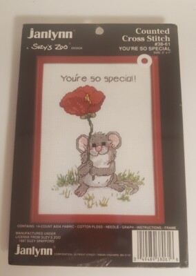 Janlynn "You're So Special" Counted Cross Stitch #38-61 Mouse Poppy ...