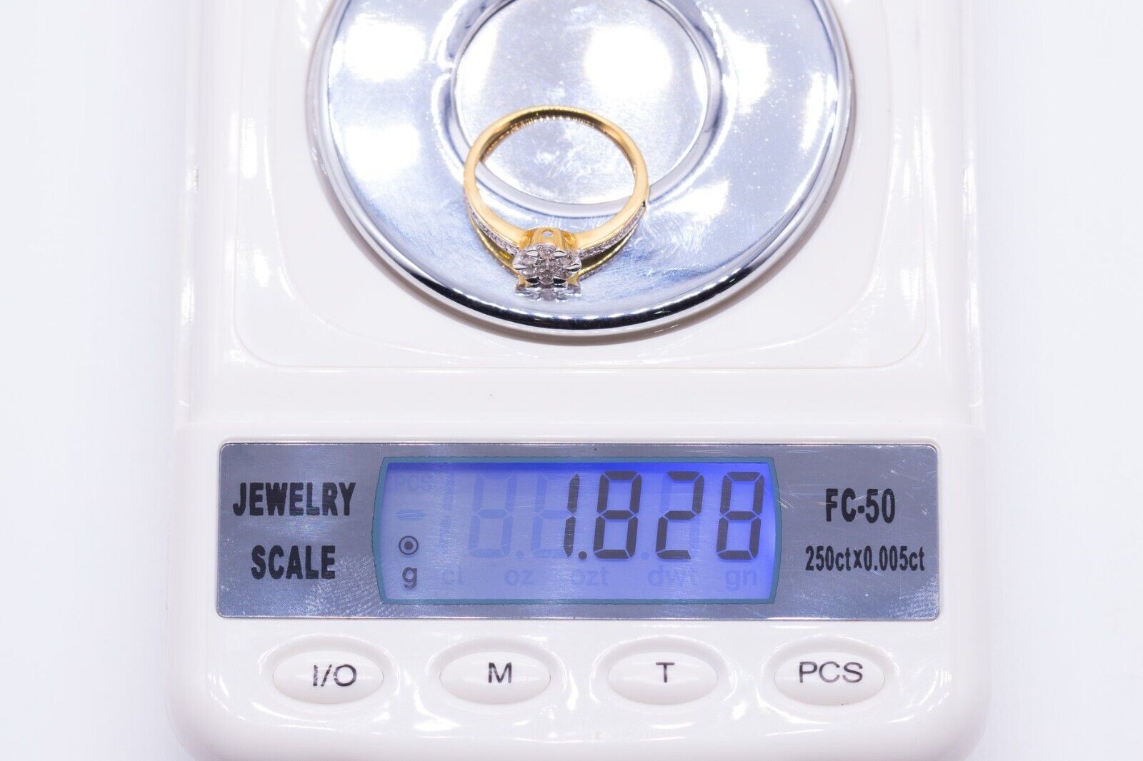 Cluster ring 9k yellow gold genuine diamond 375 9ct ME540 | eBay