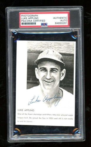 Luke Appling Signed Photo Chicago White Sox Autograph Auto PSA/DNA ...