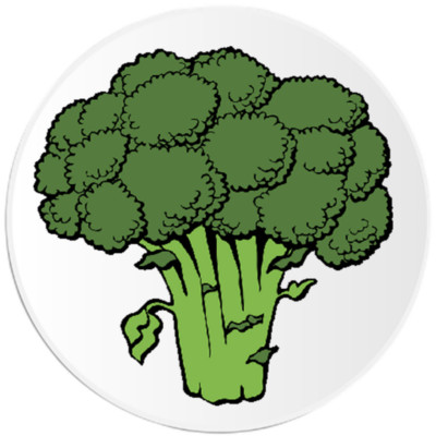 Broccoli - 100 Pack Circle Stickers 3 Inch - Vegetable Green Veggie ...