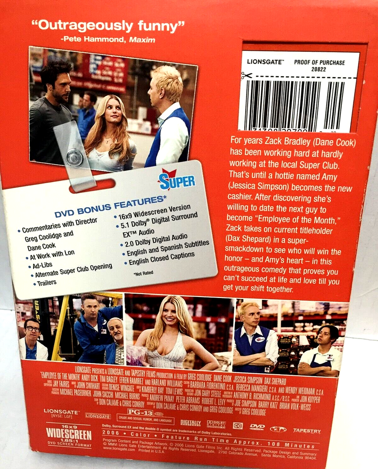 Employee of the Month DVD /WS/ Ships free Same Day with Tracking | eBay