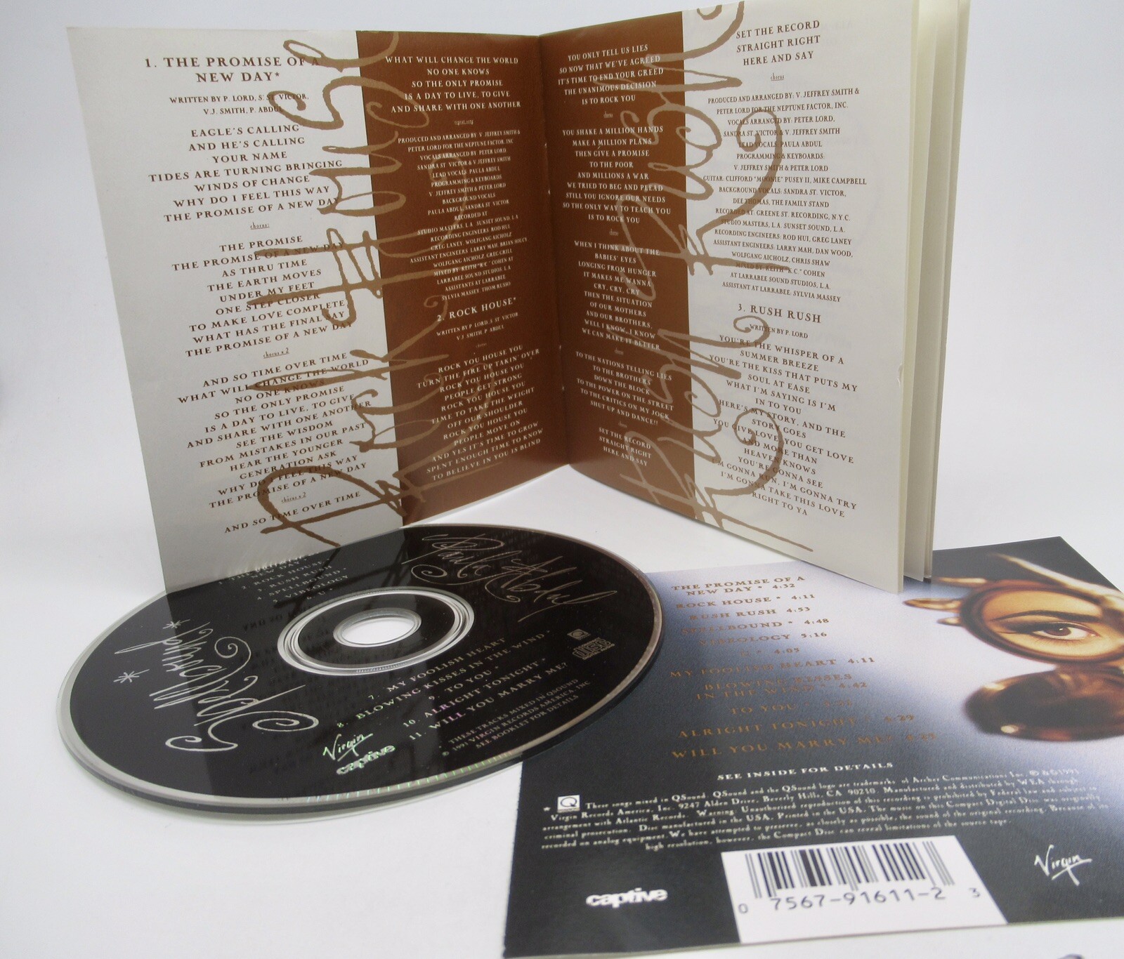 Paula Abdul Spellbound 1991 Virgin Compact Disc NO CASE | eBay