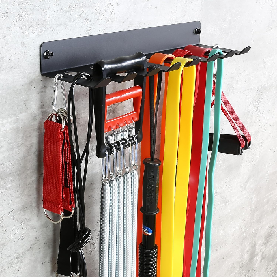 Multi-Purpose Gym Equipment Storage Rack Resistance Bands Storage ...