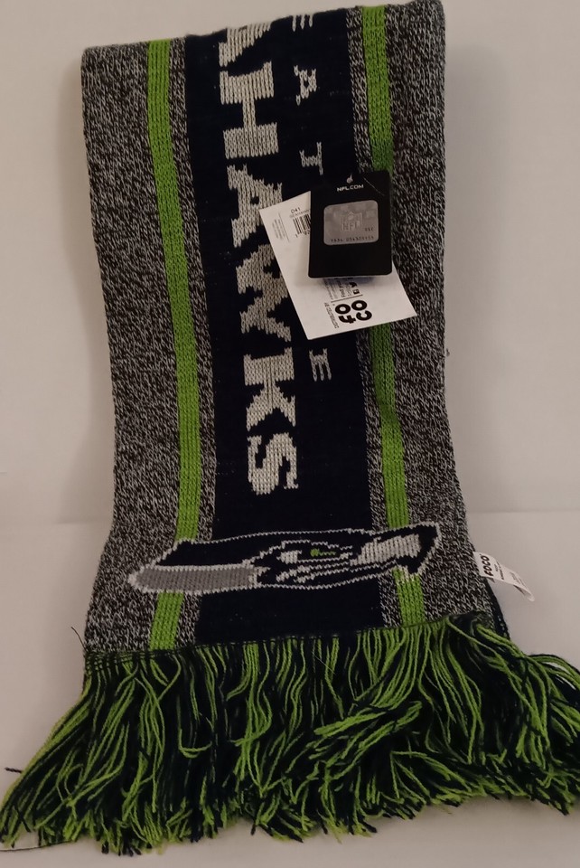 NFL Seattle Seahawks 2021 Gray Big Logo Scarf 64" by 7" by FOCO | eBay