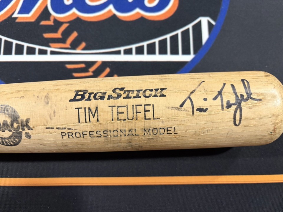 Tim Teufel Game Used Signed Auto Autograph Rawlings Big Stick Bat NY ...