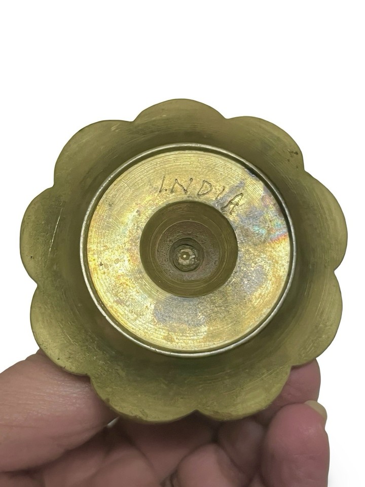 Vintage Brass Stick Incense Burner, Egg Shape w/Etching & Small ...