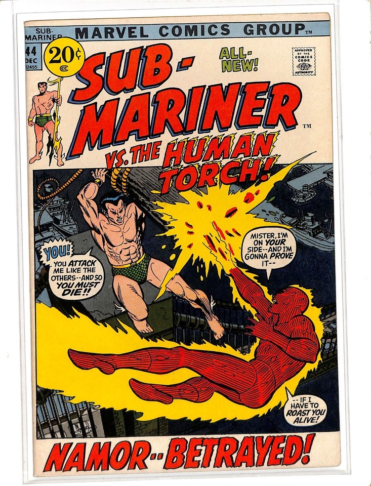 Sub-Mariner #41 thru 45 Lot X5 Classic Human Torch & Tiger Shark Issues ...