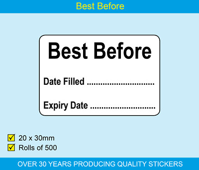Best Before Stickers / Labels 20 x 30mm | eBay
