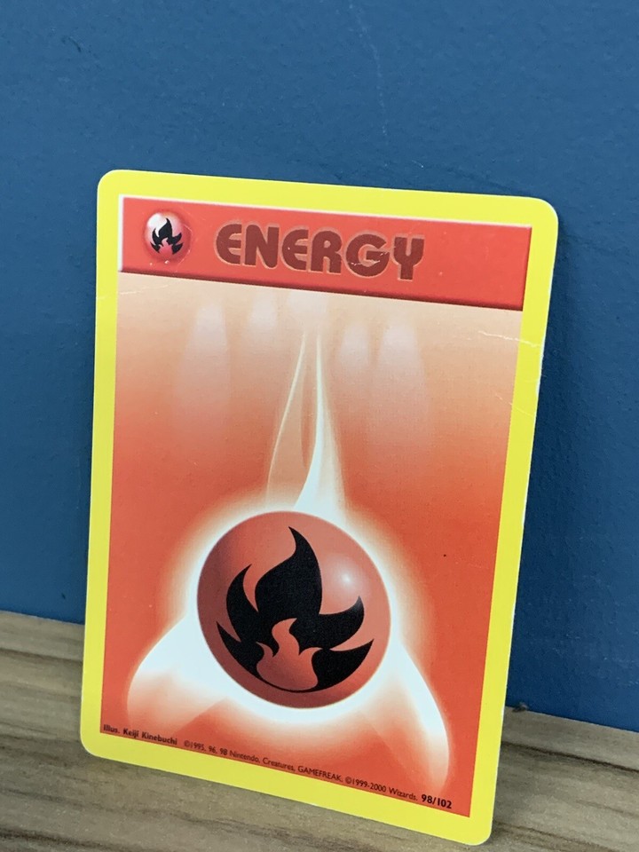 Pokemon Card - Fire Energy 98/102 - Common - Base set - Trainer - WOTC ...