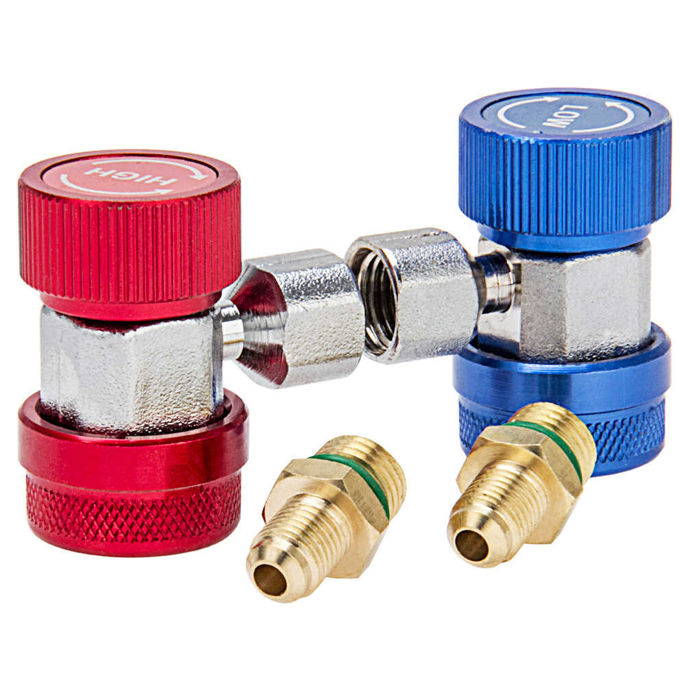 R-134A Adapter Quick Connect Coupler High Low AC Air Conditioning Freon ...