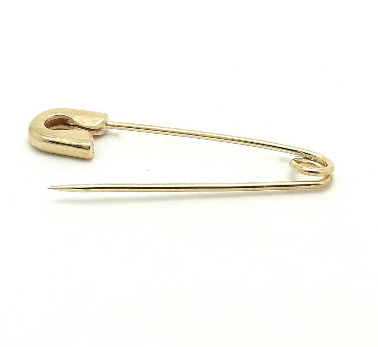 Solid 14k Gold Safety Pin Solidarity Charm Holder New | eBay