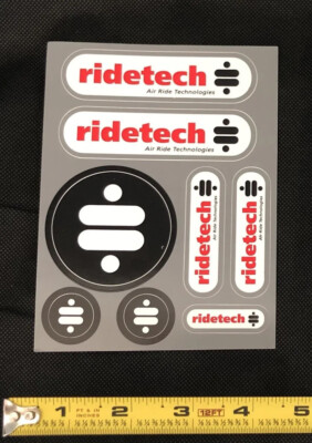 8pcs RIDETECH Suspension DECALS STICKERS hotrods drags goodguys vintage ...