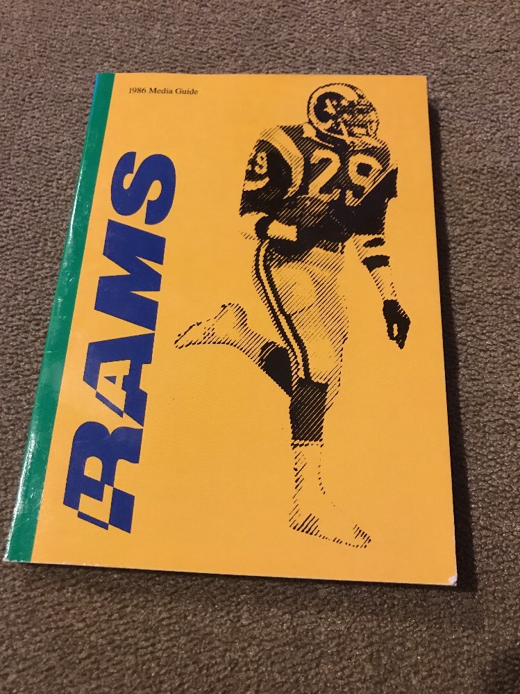 Vintage 1986 LOS ANGELES RAMS MEDIA GUIDE NFL Football Yearbook Press ...