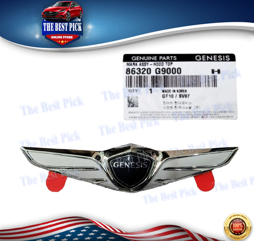 ⭐GENUINE⭐ Wings Logo Carbon Emblem Badge Front for Genesis G70 17-20 ...
