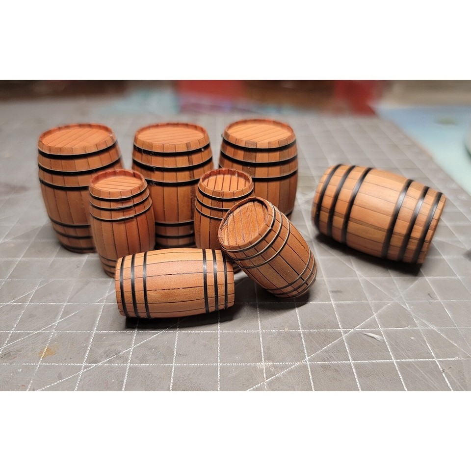 Pear Wood Old Wine Barrel Wooden Ship Model Sailboat Building Cask Kit ...