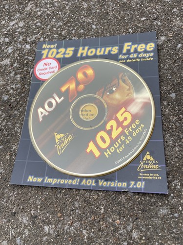 AOL 7.0 CD America Online 1025 Hours Free Sealed Disc Anime Ryu | eBay
