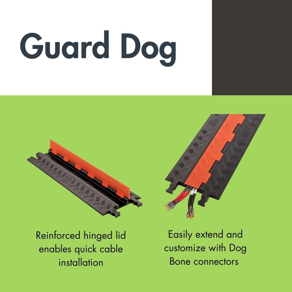 1 Channel Low Profile Drive Over Cable Protector, Heavy Duty Loads up ...