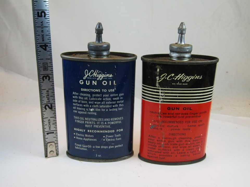 Lot of 2 Vintage JC Higgins Gun Oil Handy Oiler Can - Empty | eBay