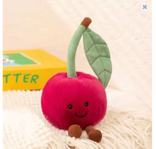 Apple & Cherry Plush Toy – Kawaii Stuffed Fruit Doll for Kids Gift | eBay