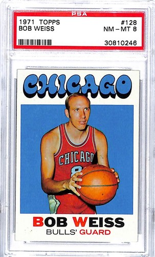 1971 Topps #128 Bob Weiss Chicago Bulls Basketball Card PSA 8 NM-MT ID ...