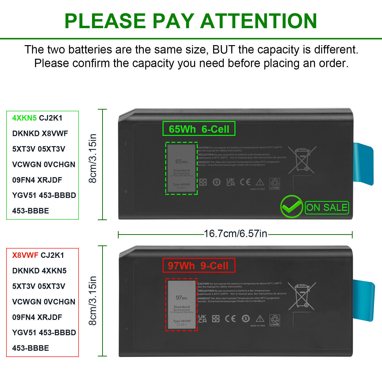 CJ2K1 Battery For Laptop Dell Latitude 5404 5414 7414 7404 E5404 4XKN5 ...