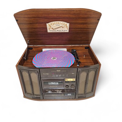 TEAC GF-300 Nostalgia Record Player Cassette CD Powers On Repair Parts ...