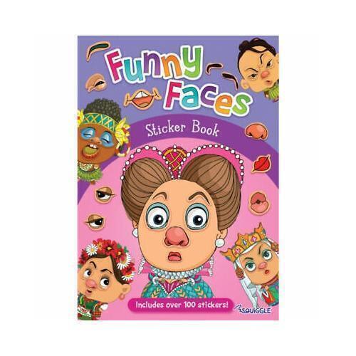 Funny Face Sticker Book - A4 Stickers Fun Kids Childrens Girls Boys ...
