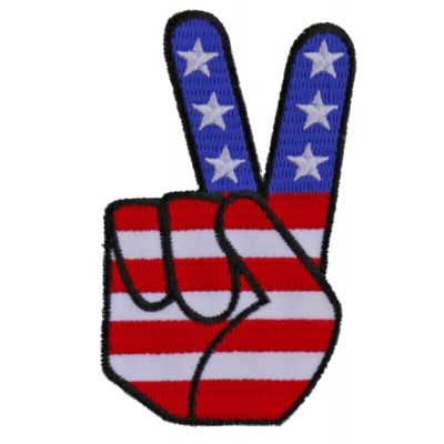 American Flag Peace Hand