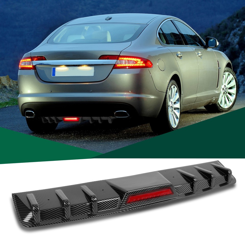 For 2004-2008 Acura TL Carbon Fiber Rear Bumper Diffuser w/ LED Brake ...