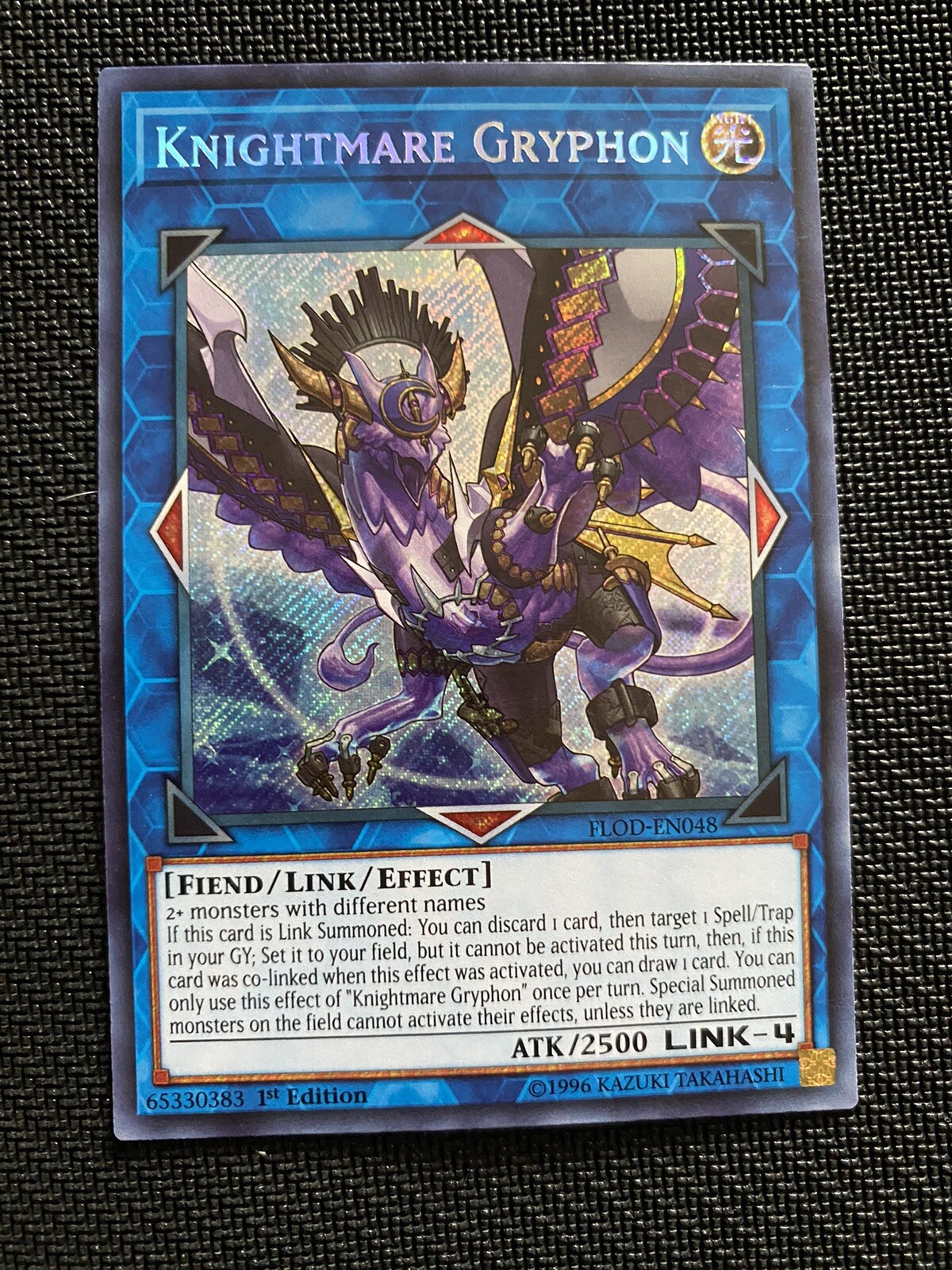 Yugioh Knightmare Gryphon FLOD-EN048 Secret Rare 1st Ed | eBay