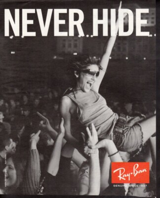 Vintage print ad advertisement Fashion Ray-Ban eyewear Never Hide ...