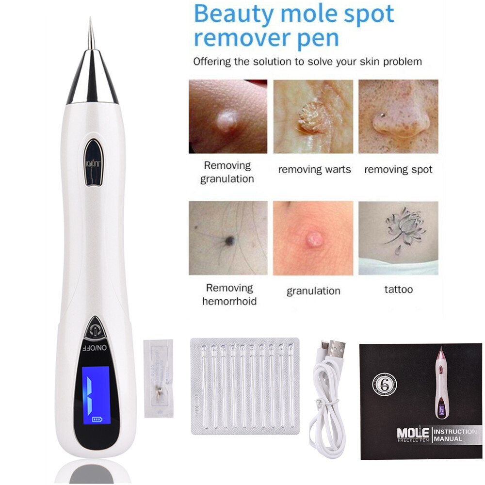 Electric Laser Skin Tag Freckle Wart Dot Mole Remove Pen DarkSpot ...