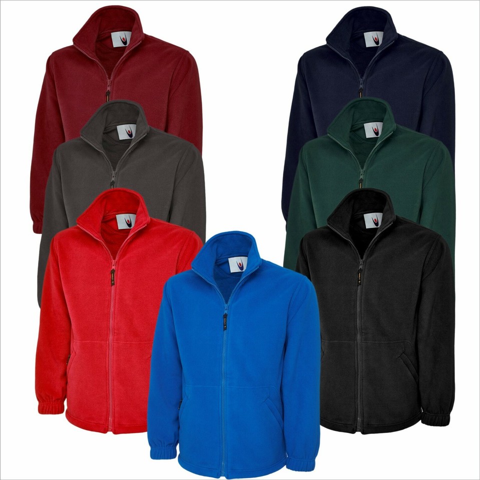Uneek UC604 Mens Adult Classic Full Zip Micro Fleece Coat Jacket Size ...